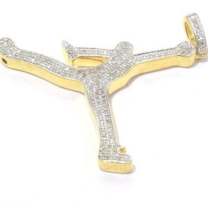 Accessories | 1ct Diamonds Jumpman Basketball 925 Pendant | Poshmark